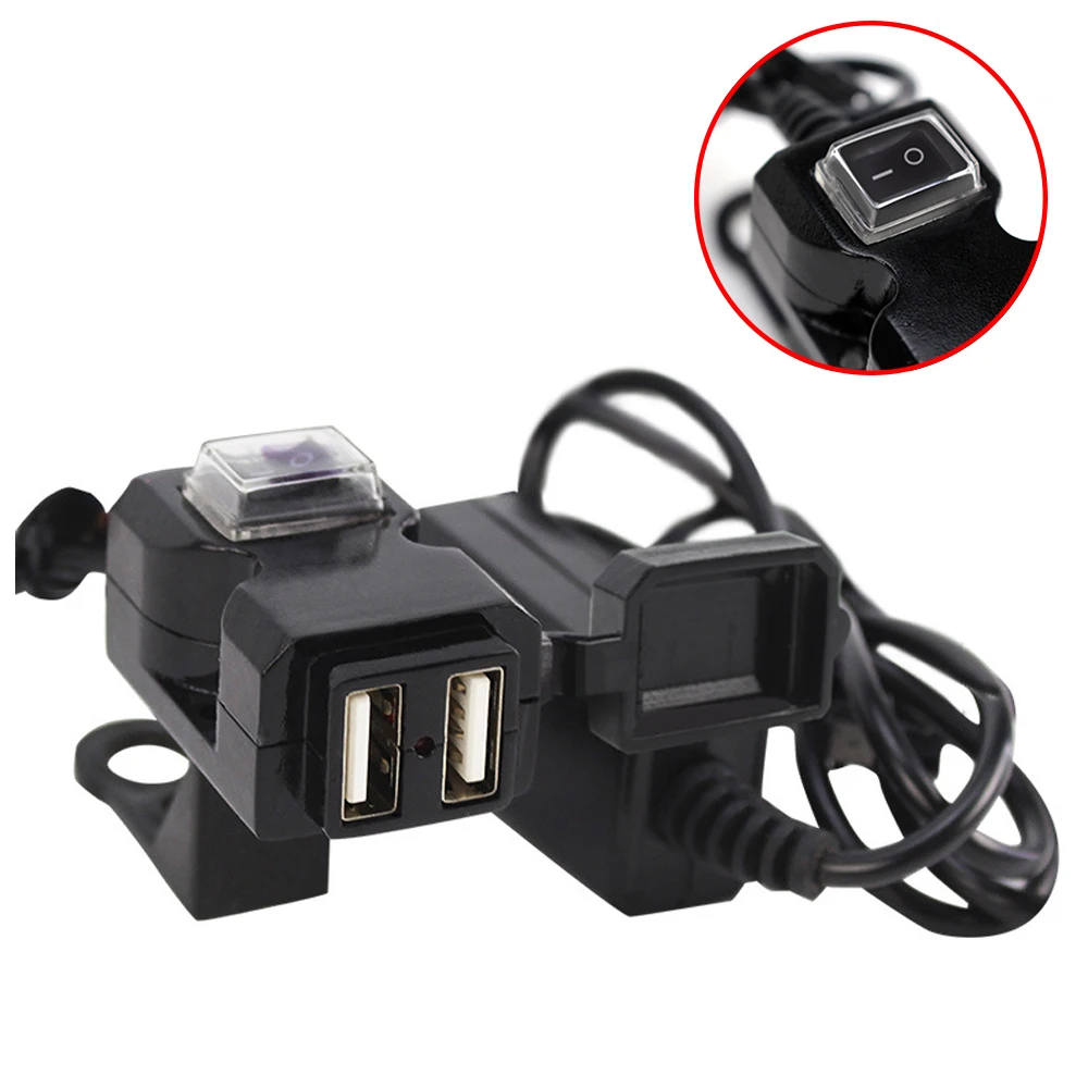 Dual-USB-Charger-for-Motorbike-Electric-Scooter-Motorcycle-Handlebar ...