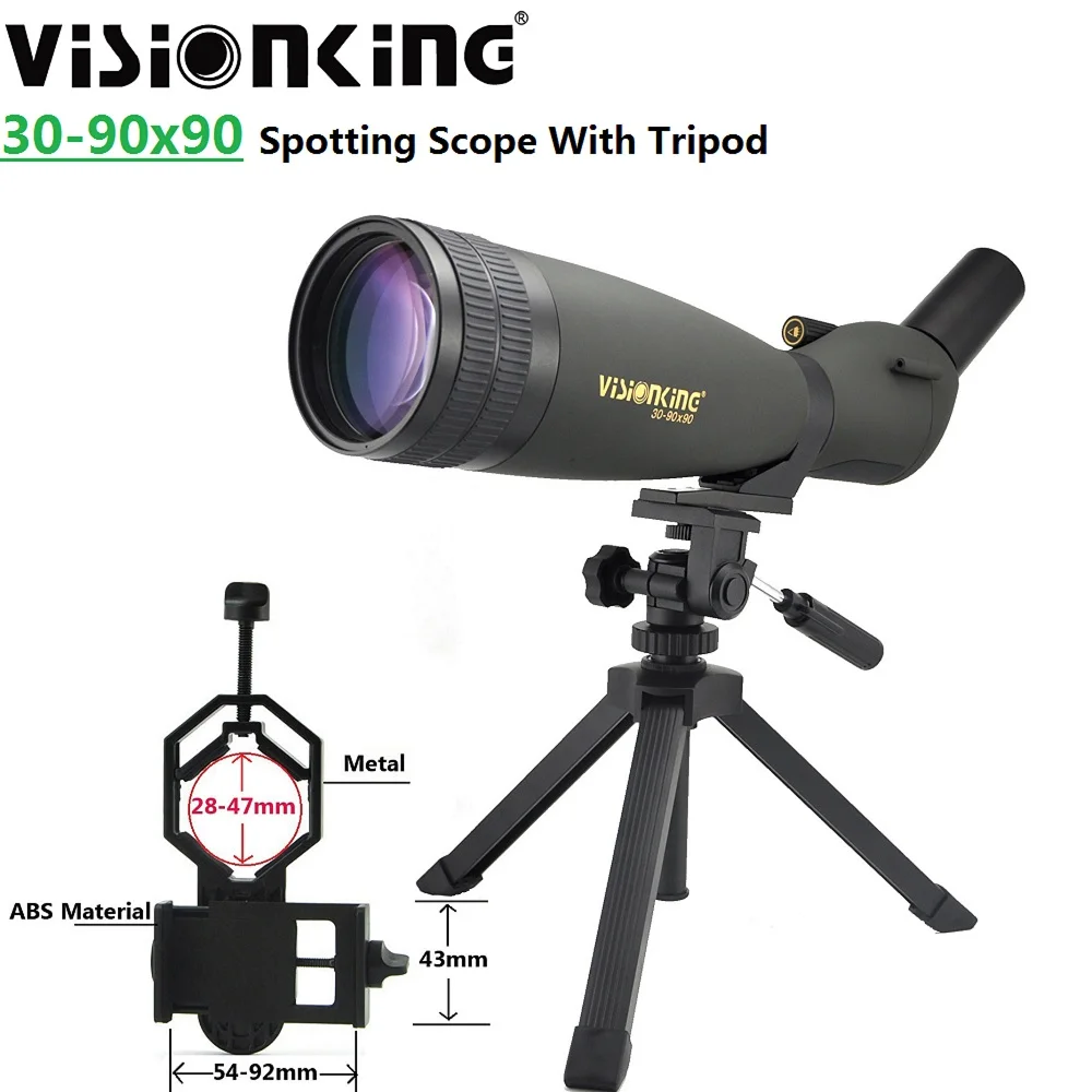 Visionking 30-90x90 Zoom Spotting Scope High Power Monocular Telescope ...