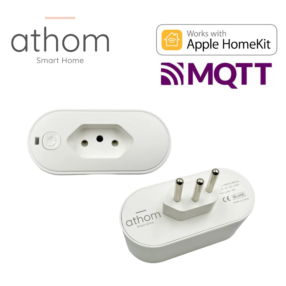 ATHOM Brazil Homekit WiFi Socket Timing Siri Voice Remote Control Plug ...
