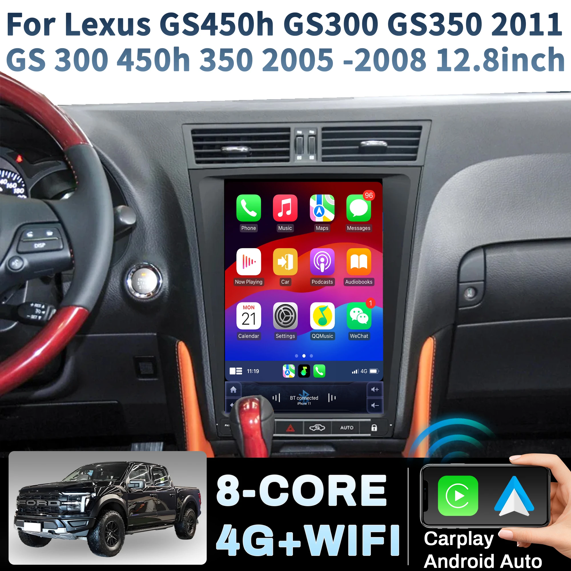 12.8“ Car Radio For Lexus GS450h GS300 GS350 2011 GS 300 450h 350 2005 ...