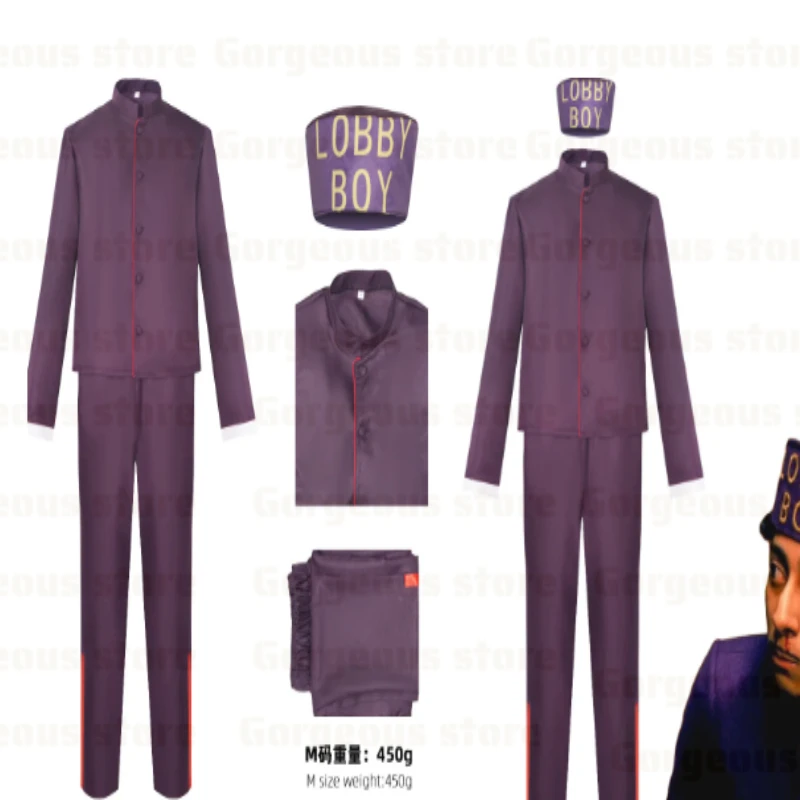Zero Lobby Cosplay Costume Purpel Coat Pants Hat The Grand Cos Budapest ...
