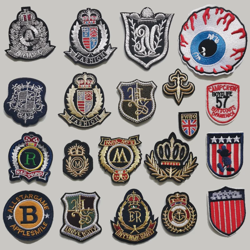 Clab-Uniform-Iron-On-Embroidered-Patches-Badge-Sew-On-Applique-Patch-On ...
