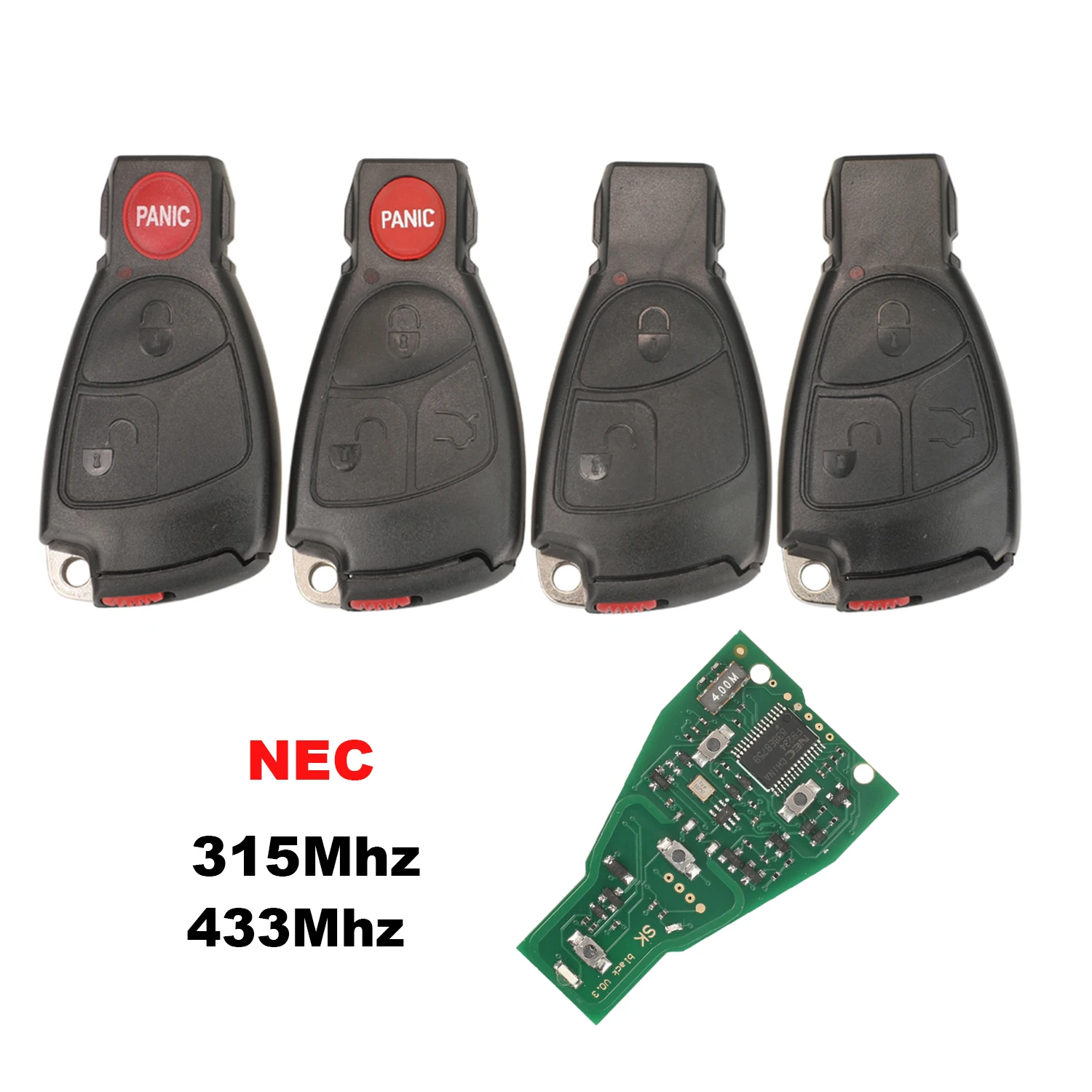 jingyuqin NEC With Chip Circuit Board FSK 315/433MHZ Remote Smart Key ...