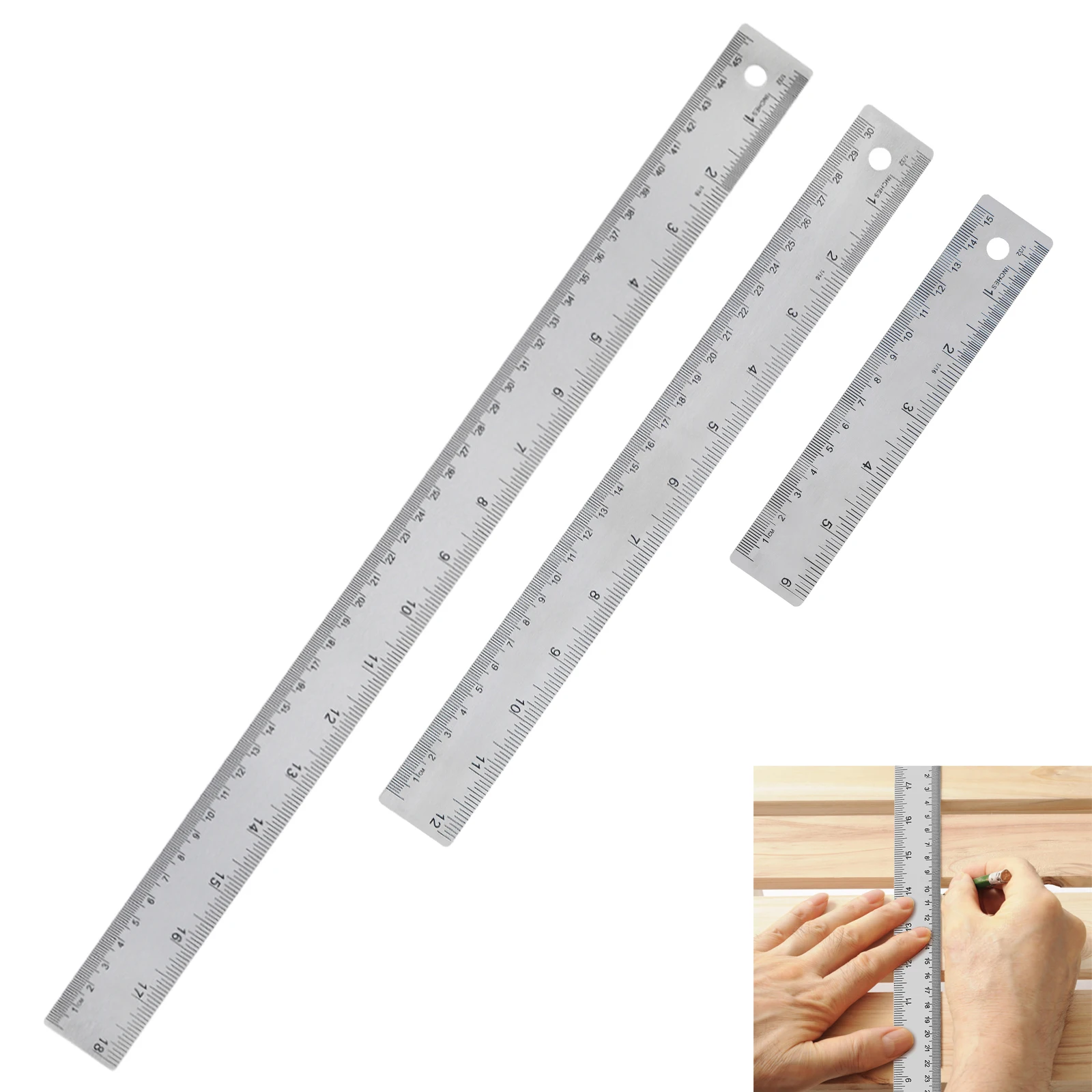 3pcs-pack-6-inch-12-inch-18-Inch-Stainless-Steel-Metal-Rulers-Kit-with ...