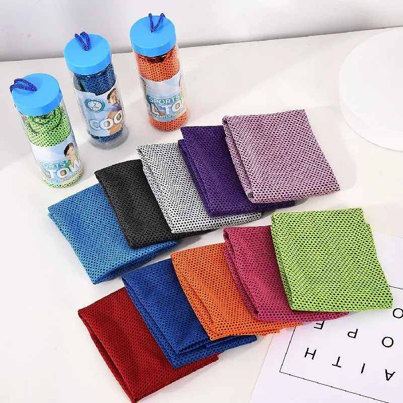 30x100cm Cooling Towel Neck Wrap Lce Sports Beach Towels Cold ...