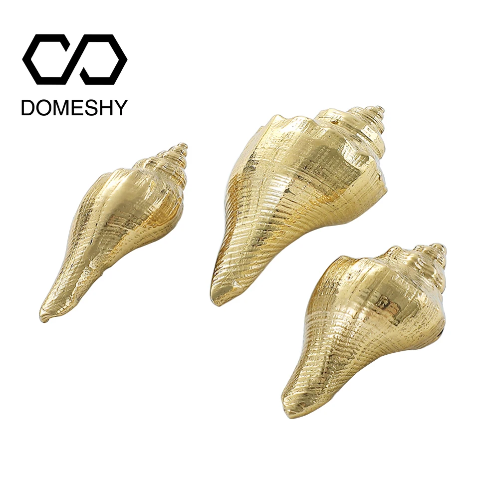 Beach-Themed-Dresser-Knobs-Brass-Conch-Cabinet-Door-Handle-Gold-Ocean ...