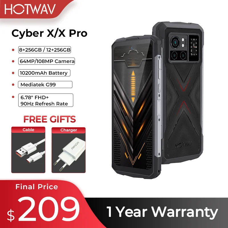 Global-Version-HOTWAV-Cyber-X-Pro-Newest-Rugged-Phone-6-78-FHD-90Hz ...