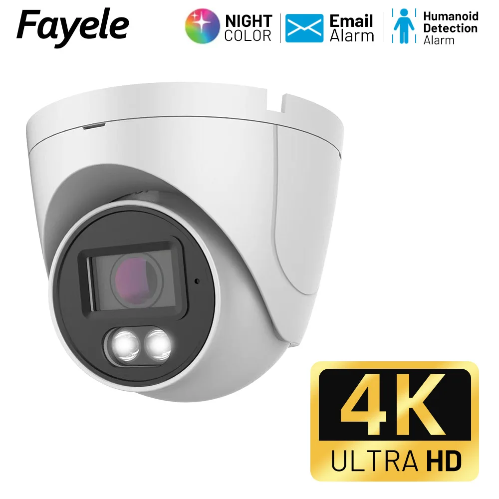 New-4K-8MP-Turret-IP-Camera-Color-Night-Video-Audio-POE-H-265-Wide ...