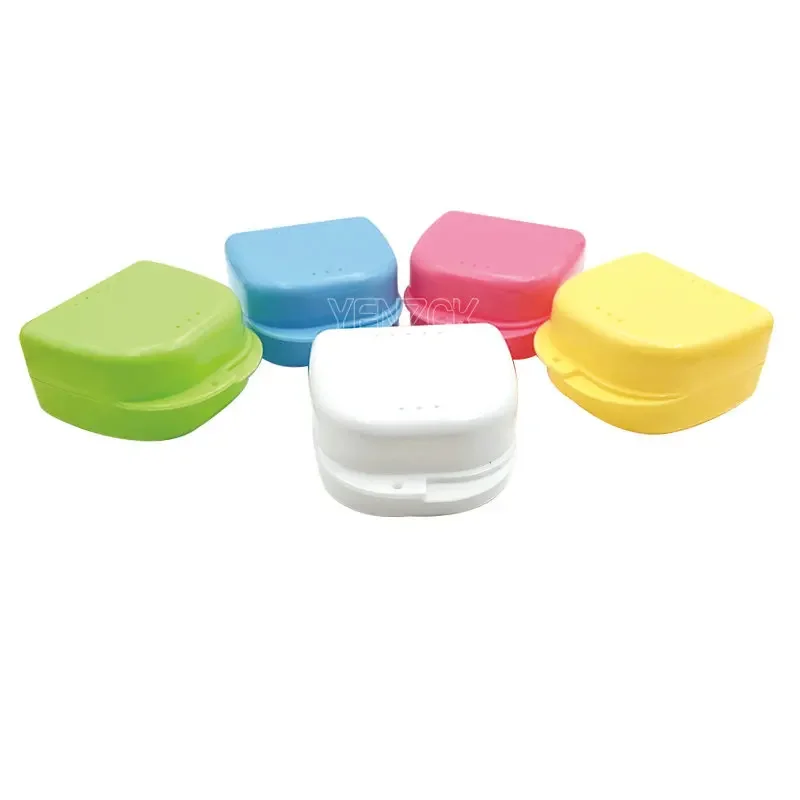 50Pcs-Dental-Container-Denture-Bath-Case-Retainer-Storage-Box-With ...