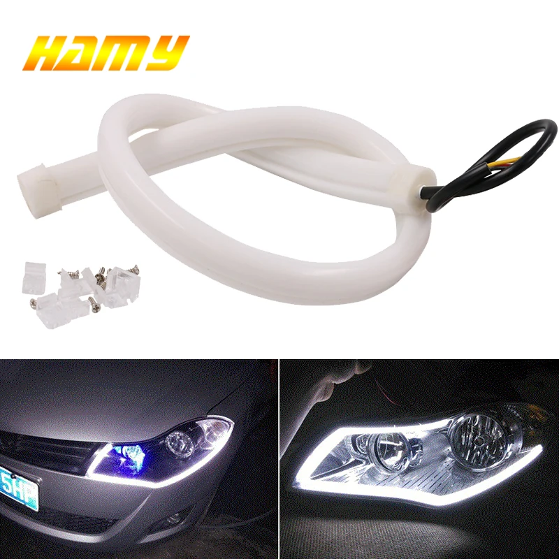 1-PCS-Car-DRL-Styling-Headlight-LED-Strip-Light-Flexible-Daytime ...