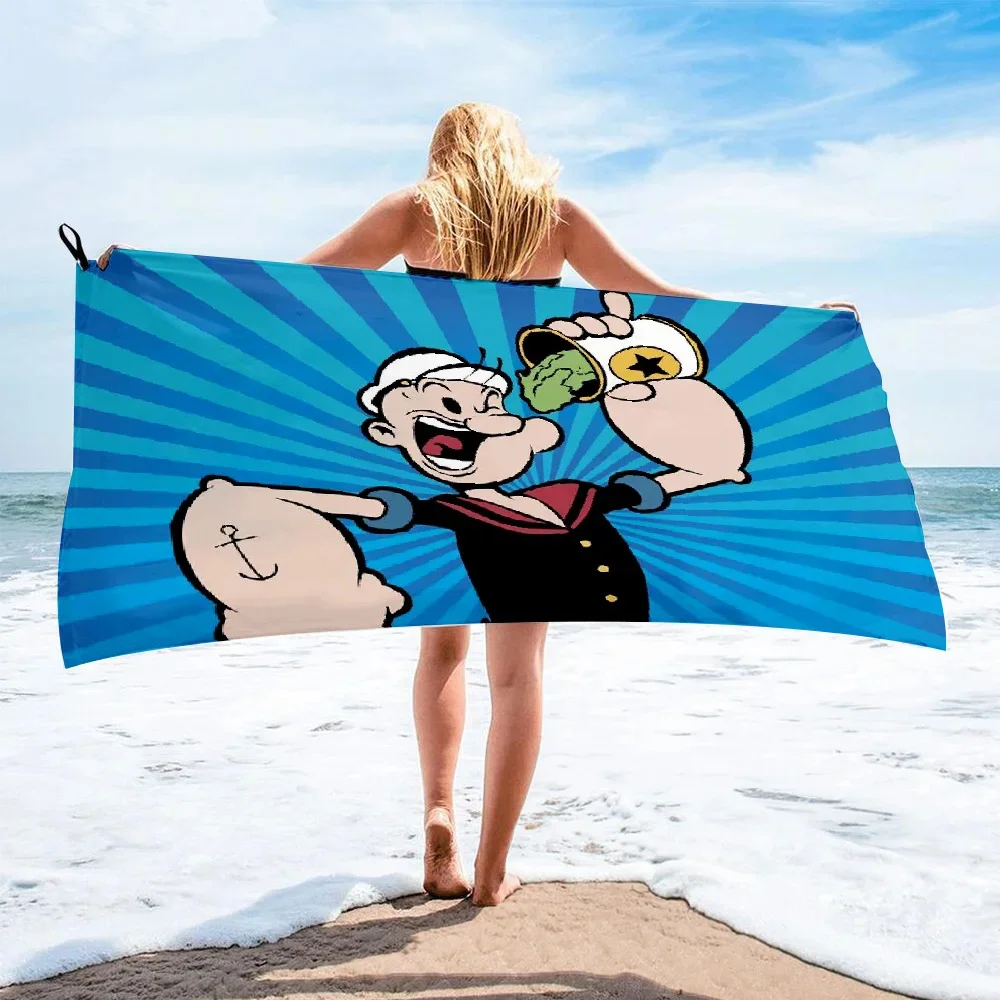 Popeye The Sailor Man Microfiber Bath Towel beach towel female silk ...