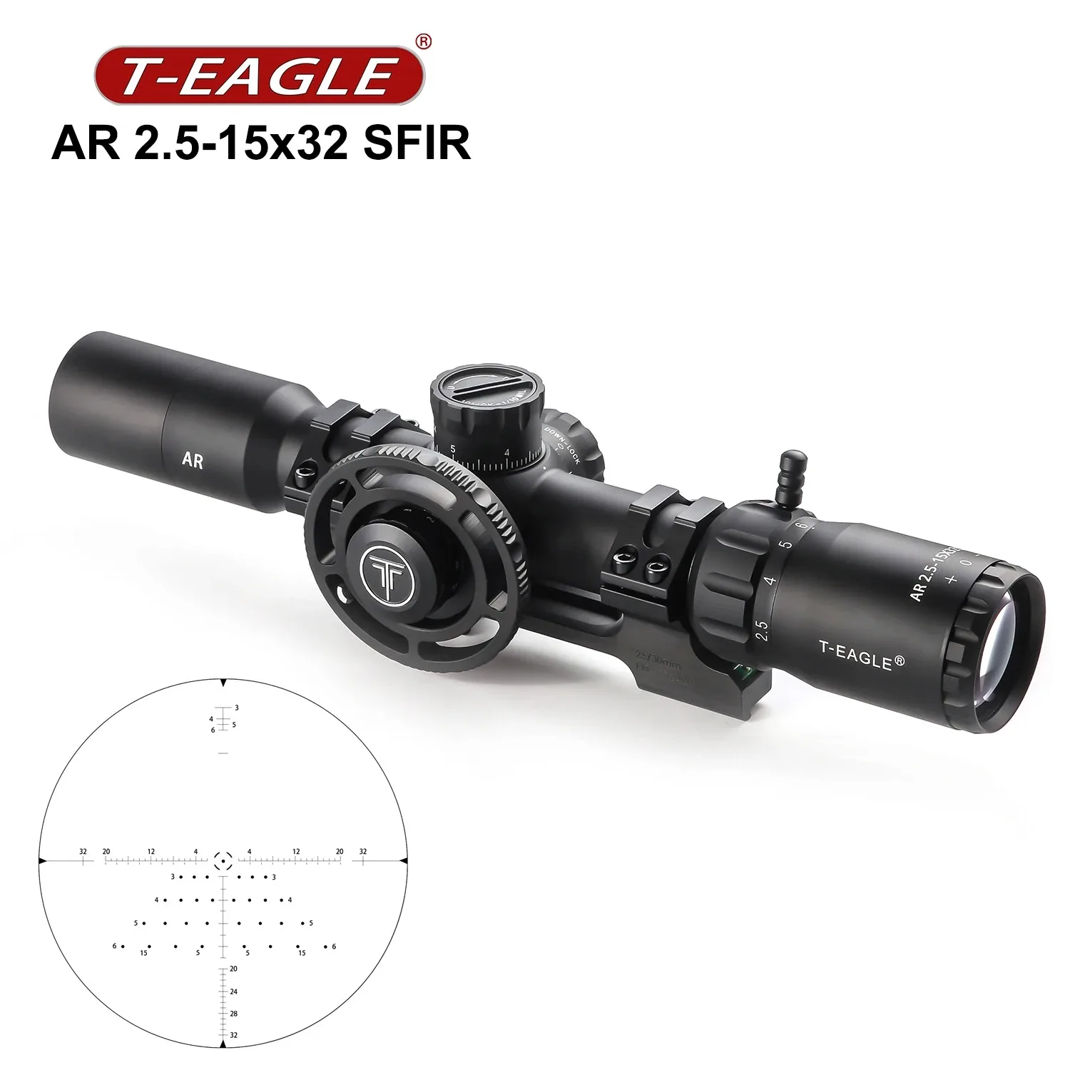 T-EAGLE-AR-2-5-15X32-SFIR-Sight-Riflescope-For-Hunting-Tactical-Optical ...