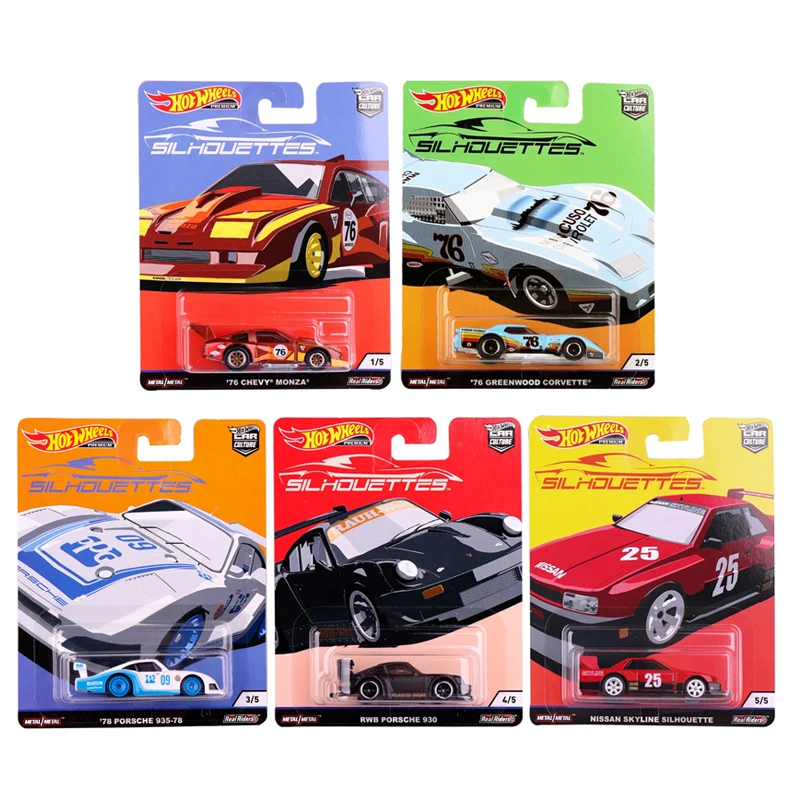 Hot Wheels Car Culture Silhouettes 76 Chevy Monza 78 Porsche 935 78 RWB ...