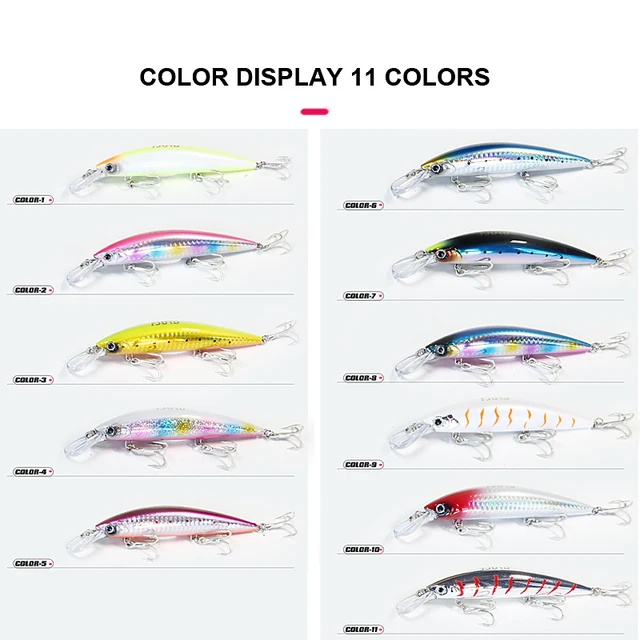 FJORD 110S 37g 90S 29g 70S 17g Heavy Sinking Minnow Fishing Lures Long Casting - Fishing Place