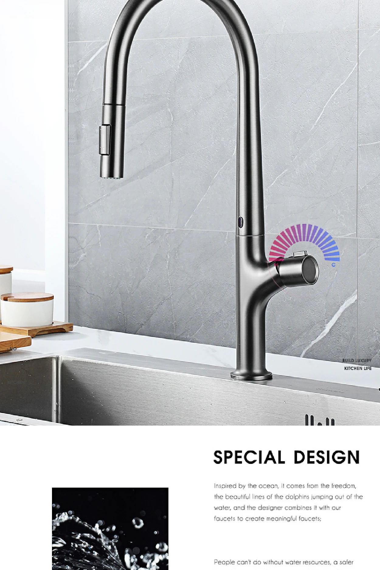 Premium touchless brass kitchen faucet - FaucetBazaar 1