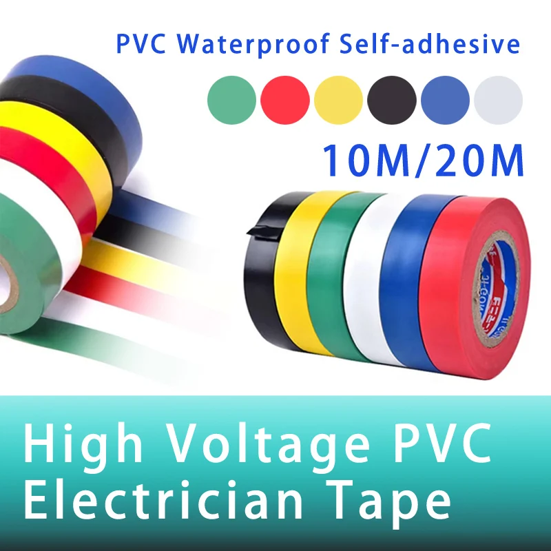 10M-20M-High-Voltage-PVC-Waterproof-Self-adhesive-Electrician-Tape-Wire ...