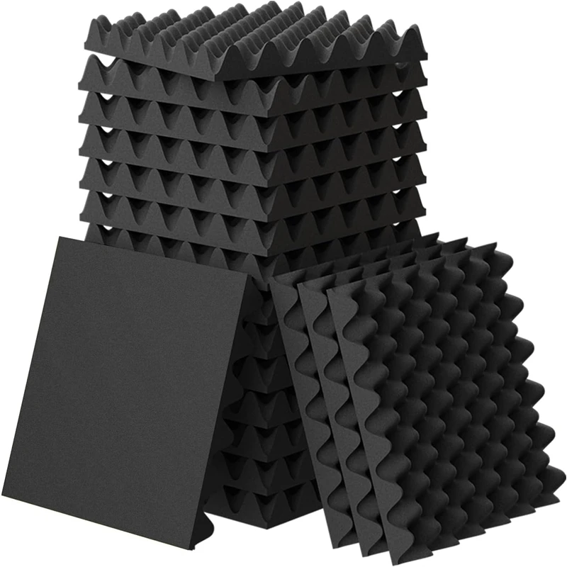 12pcs-set-Studio-Acoustic-Foams-Panels-Sound-Insulation-Foam-25x25cm ...