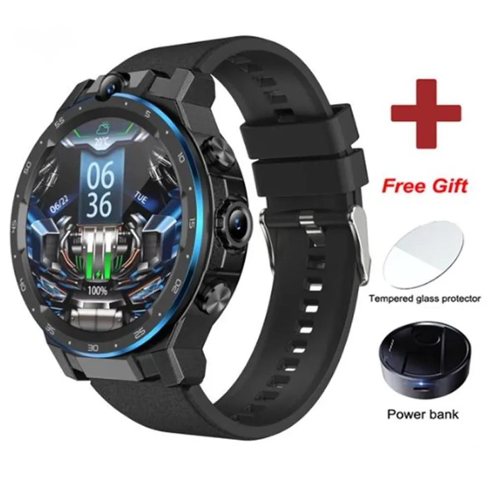 New-4G-GPS-Wifi-Smart-Watch-6GB-128GB-DualCamera-Sport-Men-Blue-Tooth ...
