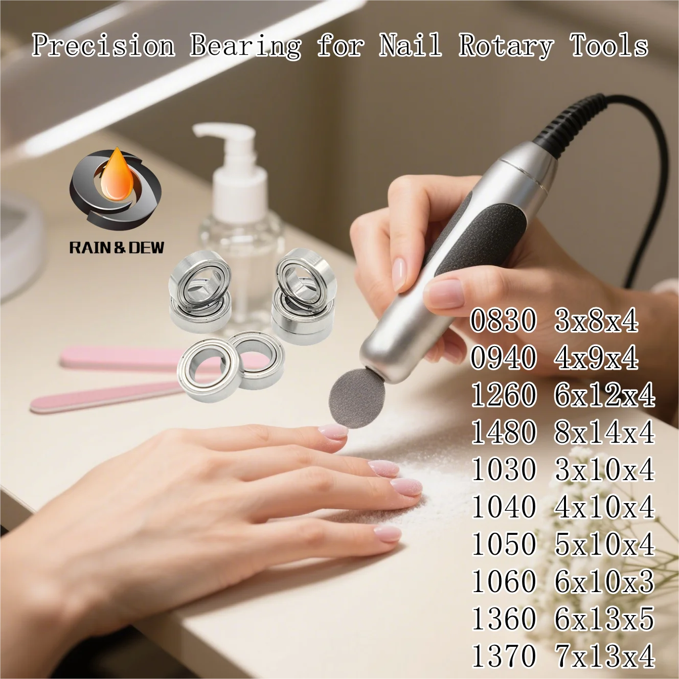 1PCS Nail Drills Precision Bearing 0830 693ZZ 3 × 8 × 3 mm Nail Polish ...