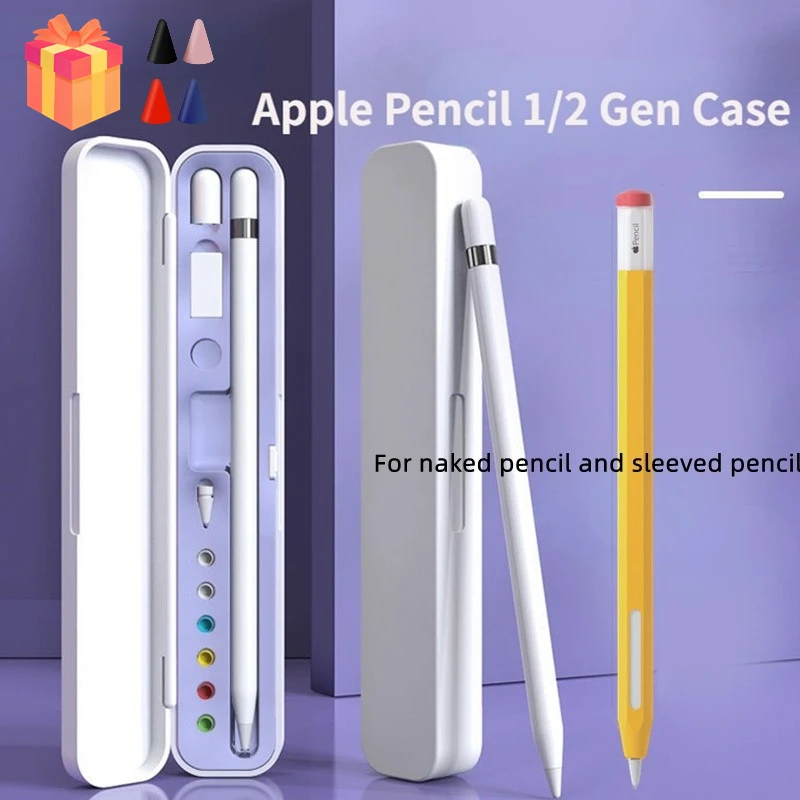 For Apple Pencil Box 1/2 Ipad Pencil Case Touch Pen Cover Storage Box ...