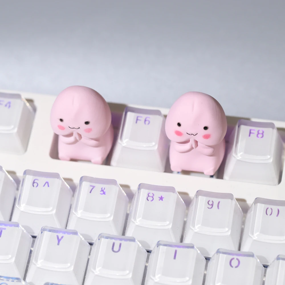1pc-Spoof-Funny-Personality-cartoon-Keycap-Pink-Tintin-Creativity ...