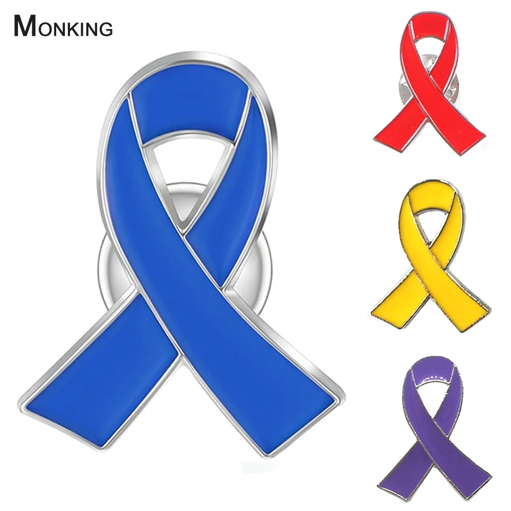 Colorful Ribbon Brooch Love Care HIV AIDS Badge Bowtie Symbol Pin Icon ...