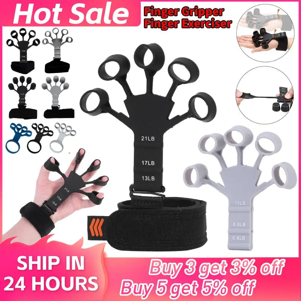 Finger Gripper Finger Expander Guitar Exerciser 6 Resistant Level ...