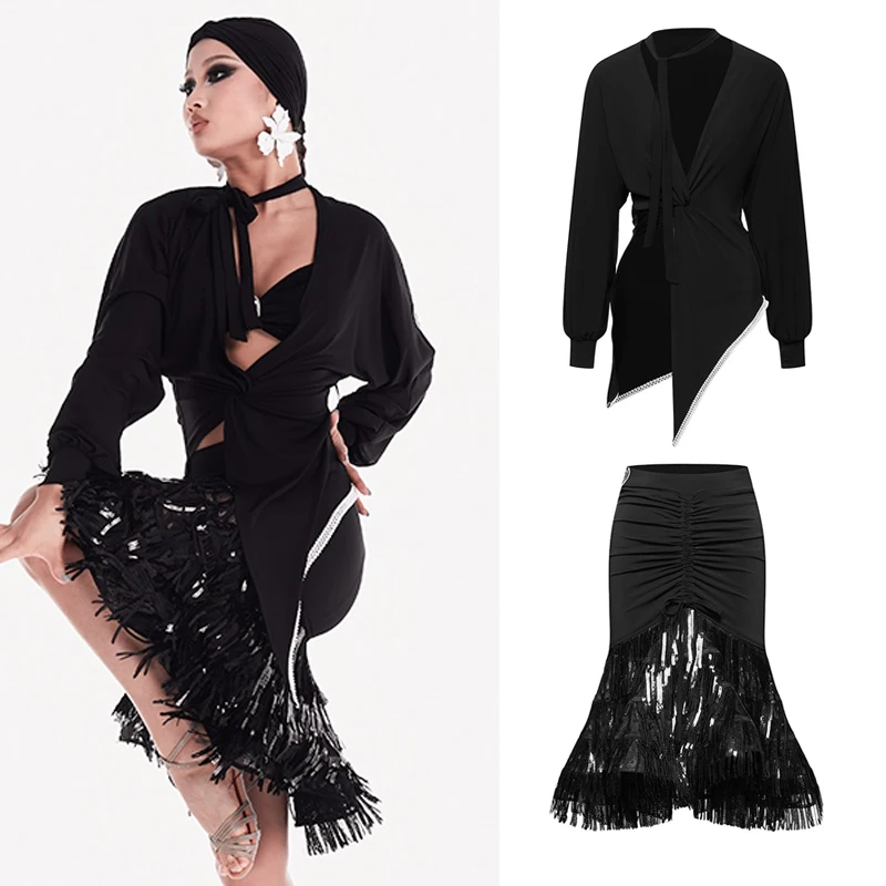 Adults Ballroom Dance Clothes Women Latin Dance Competition Costume ...