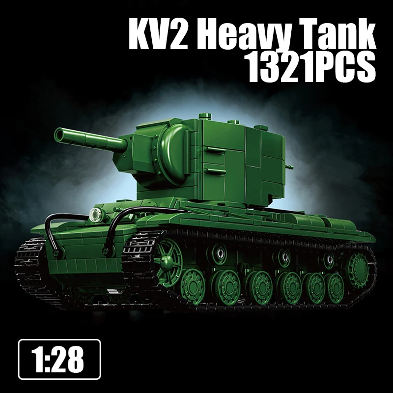 1321PCS KV-2 Heavy Tank Building Blocks Military Armored Car Bricks ...