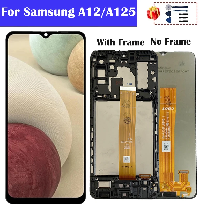 6.5" Original For Samsung A12 Screen Replacement For Samsung Galaxy A12 LCD A125F SM-A125F A125 ...