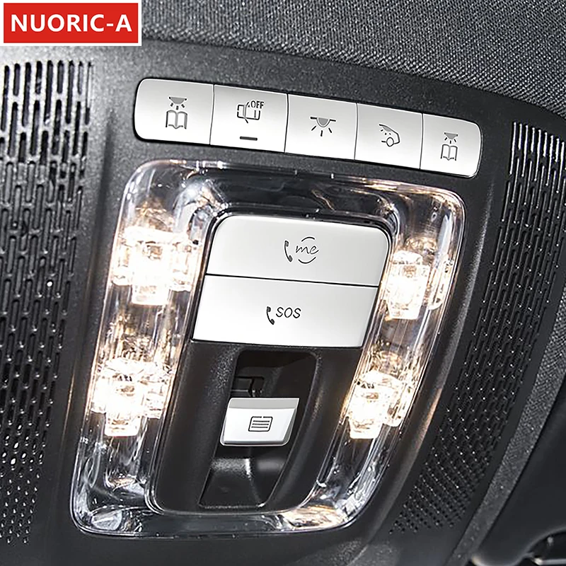 Car Styling Roof Reading Lamp Buttons Stickers For Mercedes Benz GLB ...