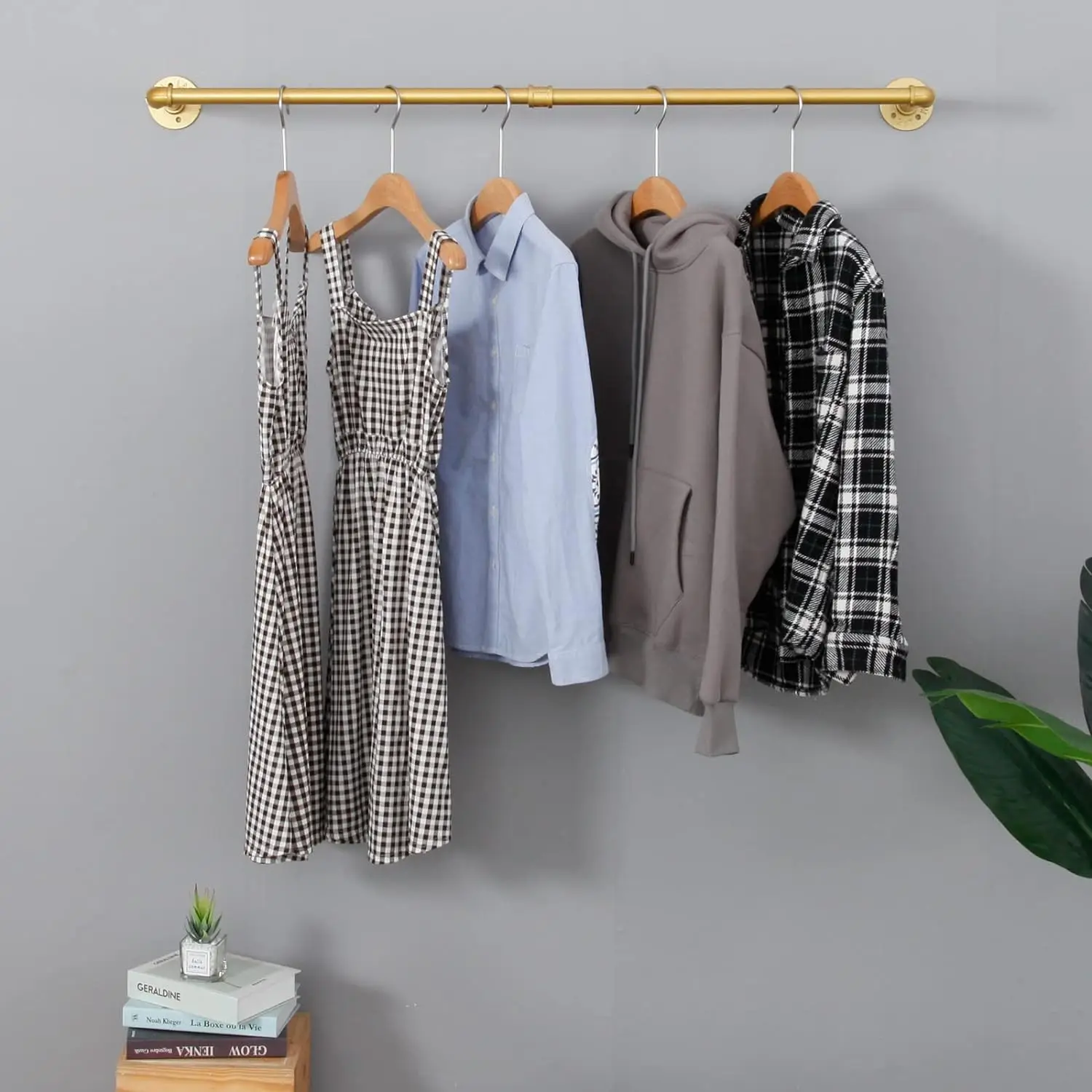 Estante-de-ropa-montado-en-la-pared-de-tuber-a-Industrial-Vintage-barra ...