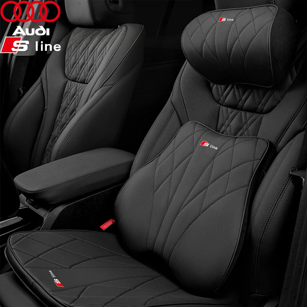 Car Memory Foam Headrest Protection Lumbar Backrest Cushion Seat Pad ...