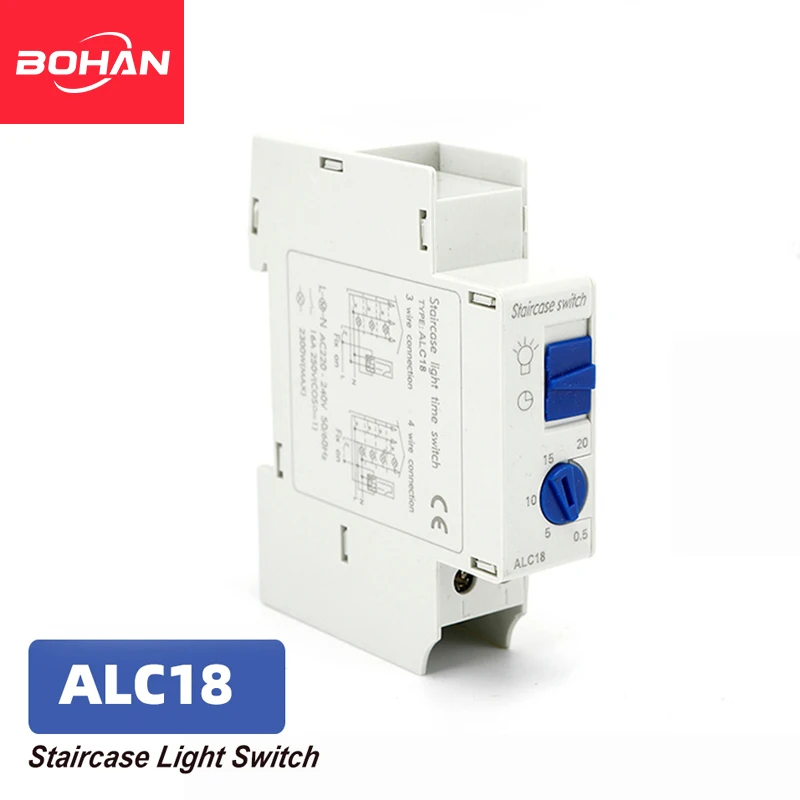 Din-Rail-Staircase-Lighting-Timer-Switch-16A-220VAC-for-Corridor ...