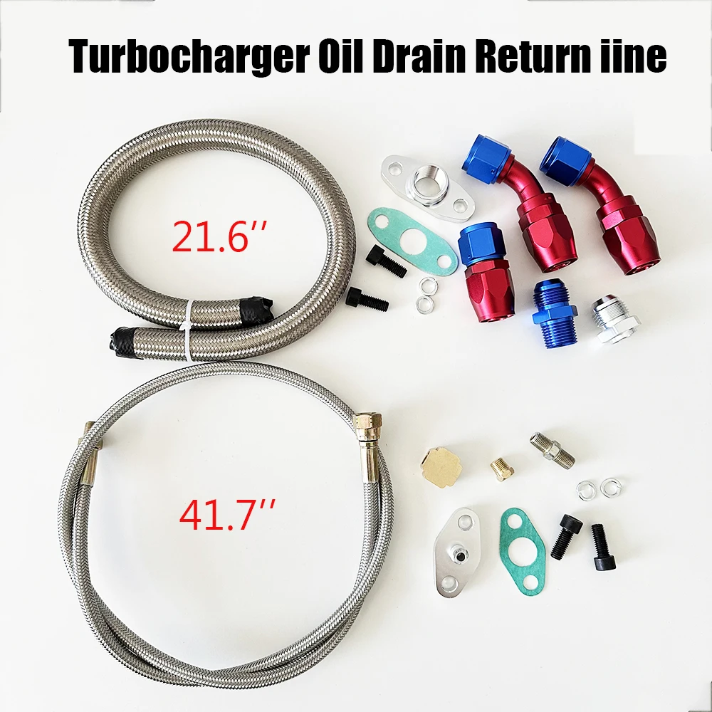 Universal-Turbo-Charger-Oil-Feed-Line-Oil-Return-Line-Oil-Drain-Pipe ...