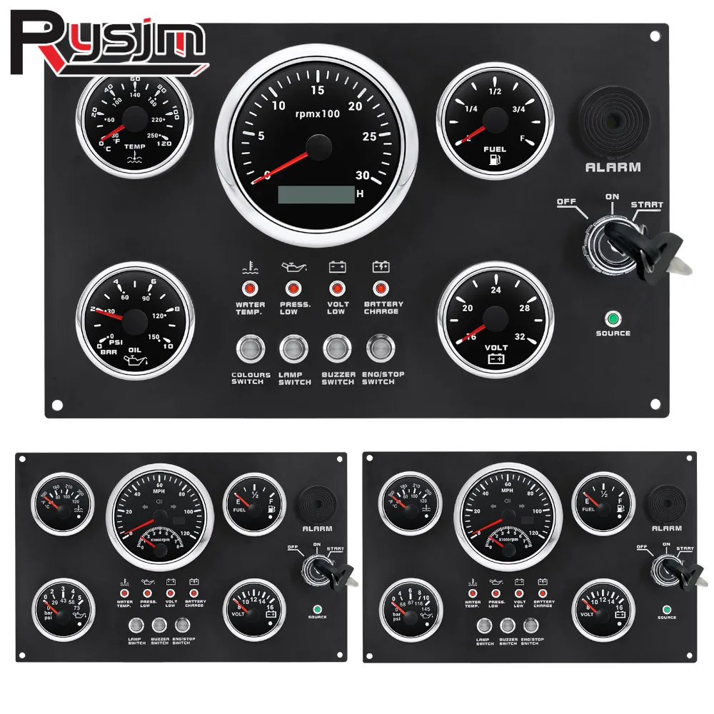 Marine-Boat-Car-85mm-GPS-Speedometer-with-Tachometer-Oil-Press-Fuel ...