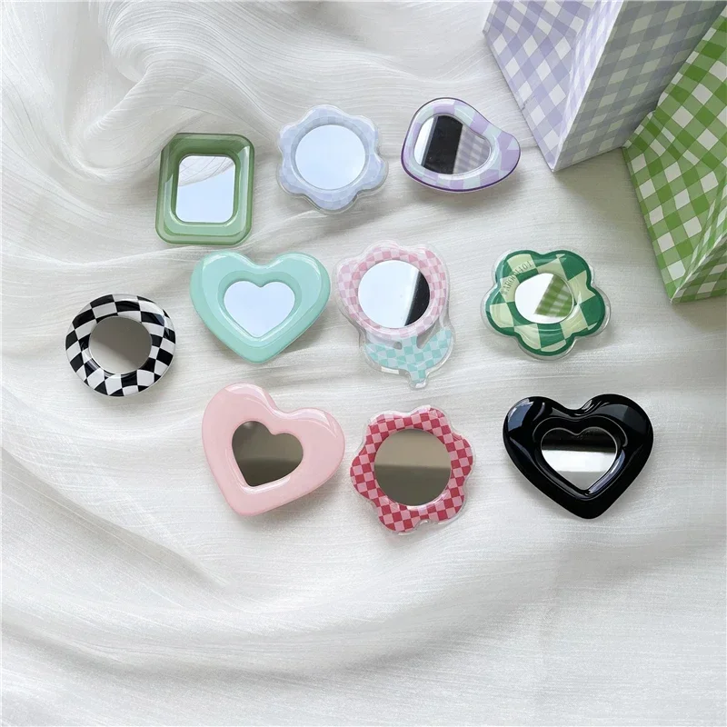 Cute Mirror Tulip Flower Folding Mobile Phone Grip Holder Socket Pocket ...