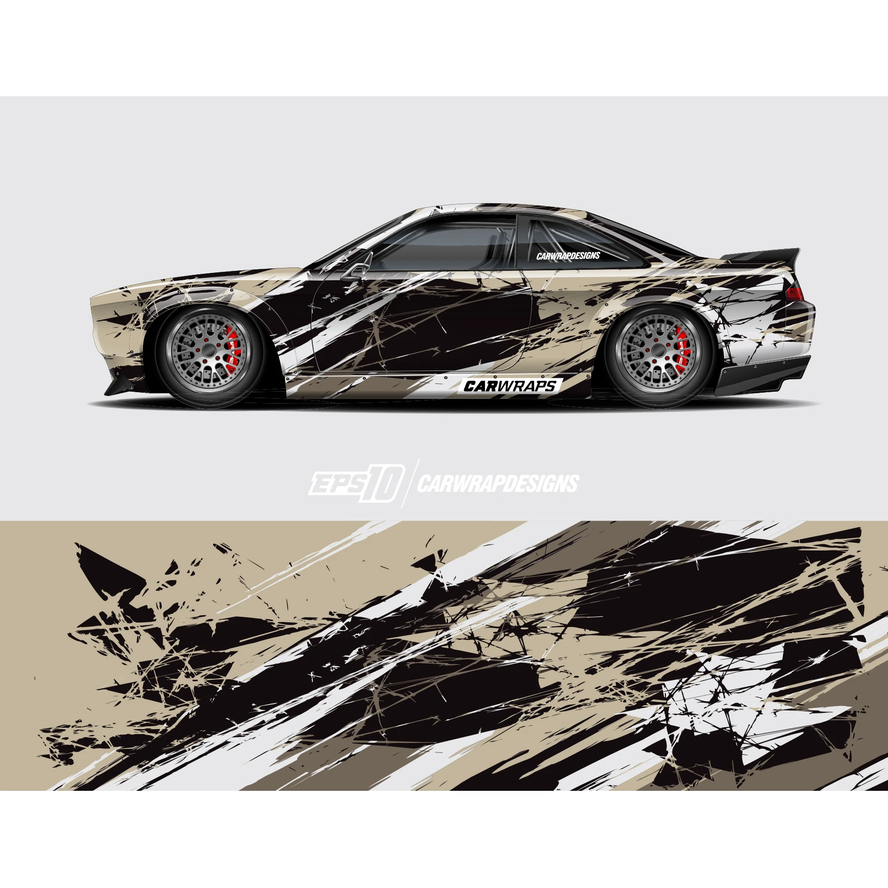 Broken Pattern Car Full Wrap Sticker Car Decal Decorative Cut Body ...