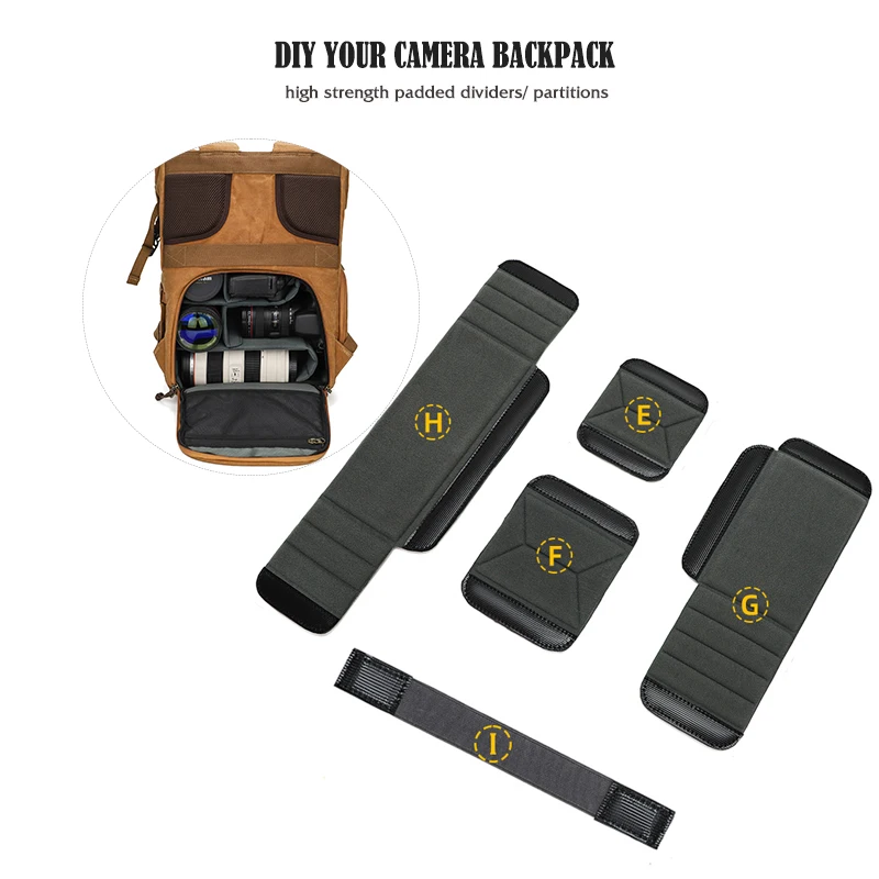 DIY Camera Backpack Bag Partition Dividers Kit Padded DSLR Bag ...