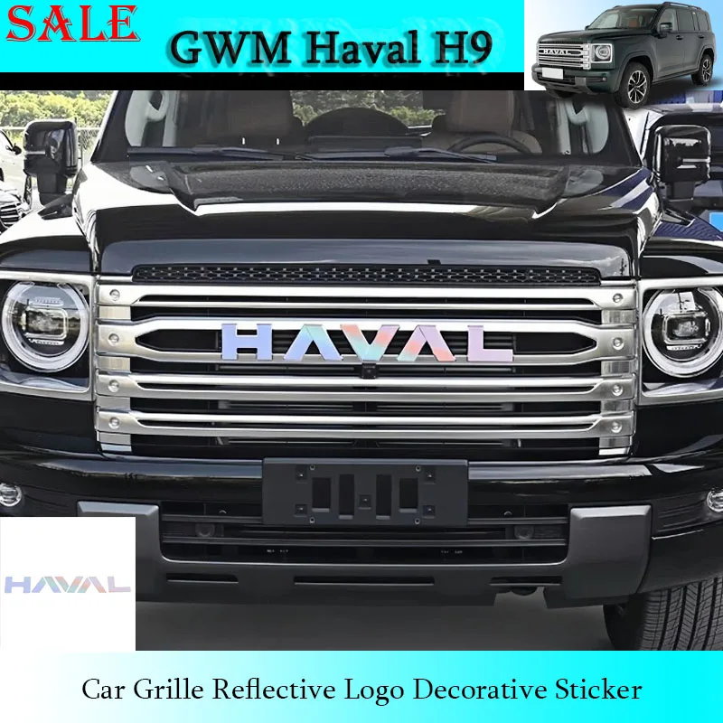 Fit for GWM Haval H9 2024 Car Grille Reflective Logo Decorative Sticker ...