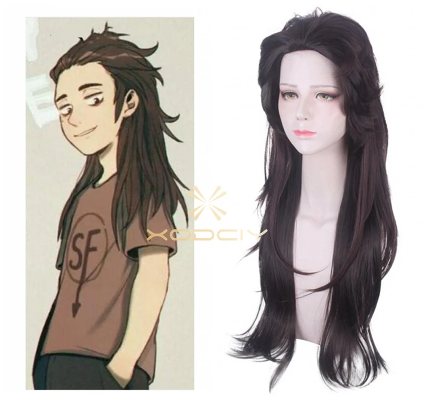 Game-Sally-face-Sallyface-Larry-Cosplay-Wig-70cm-Long-Slicked-back ...