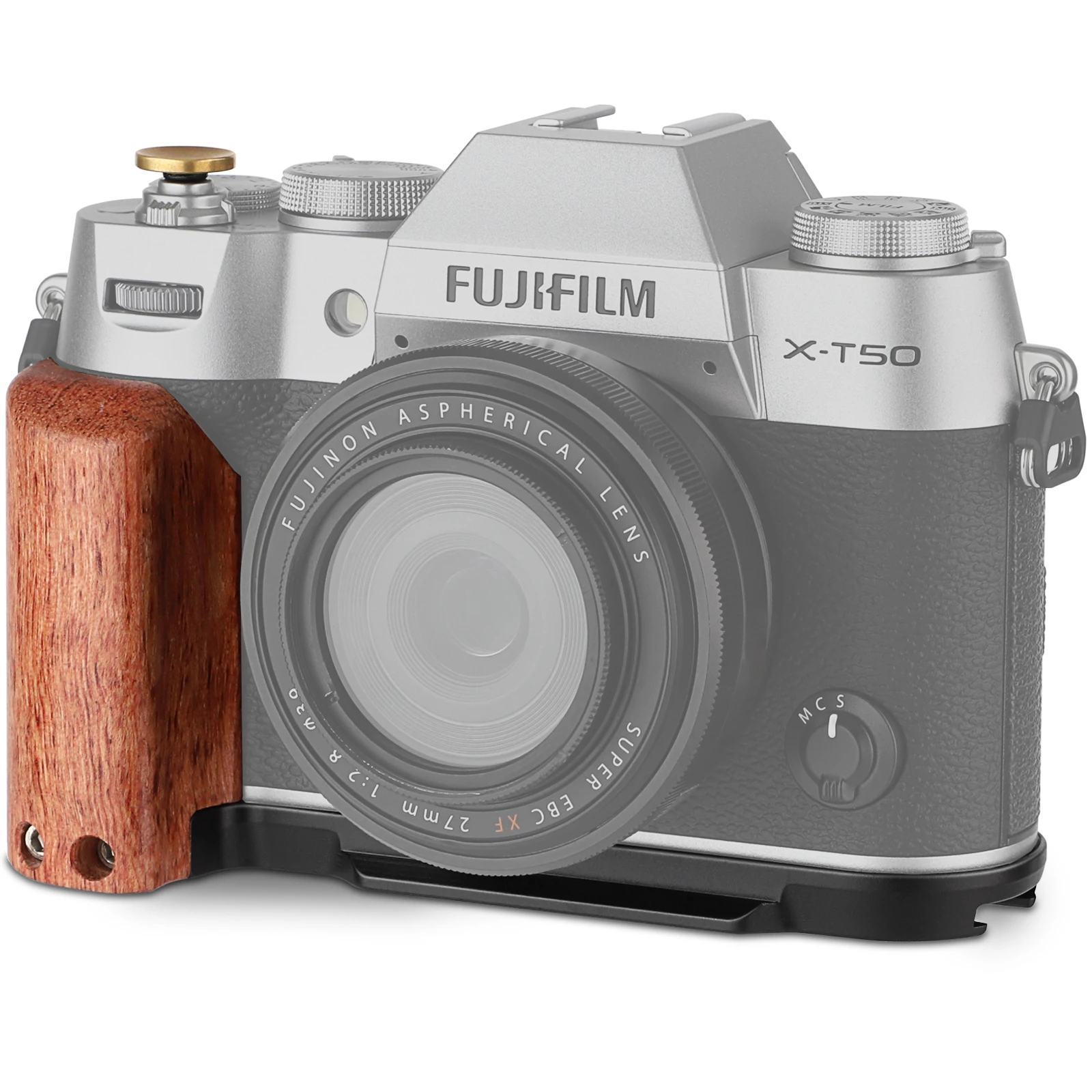 LEFTFOTO X-T50 Retro Handgrip L-Shape Bracket Handle with Wooden Grip ...
