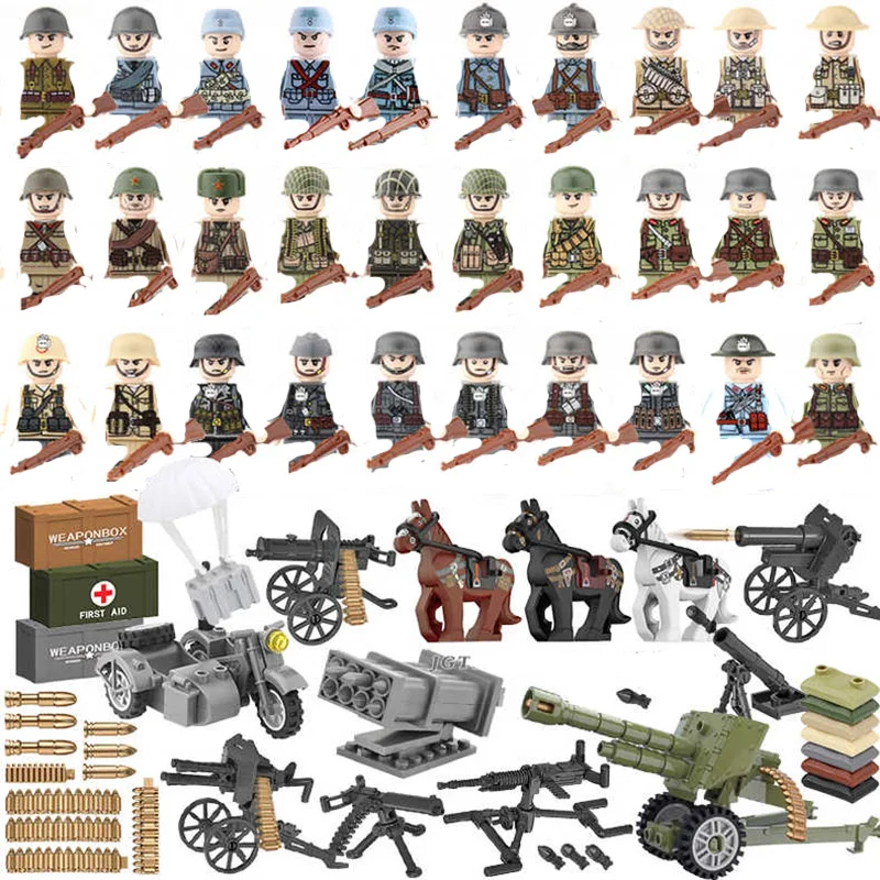 WW2 Soldiers German Grenadiers Officer Army Figures, 41% OFF