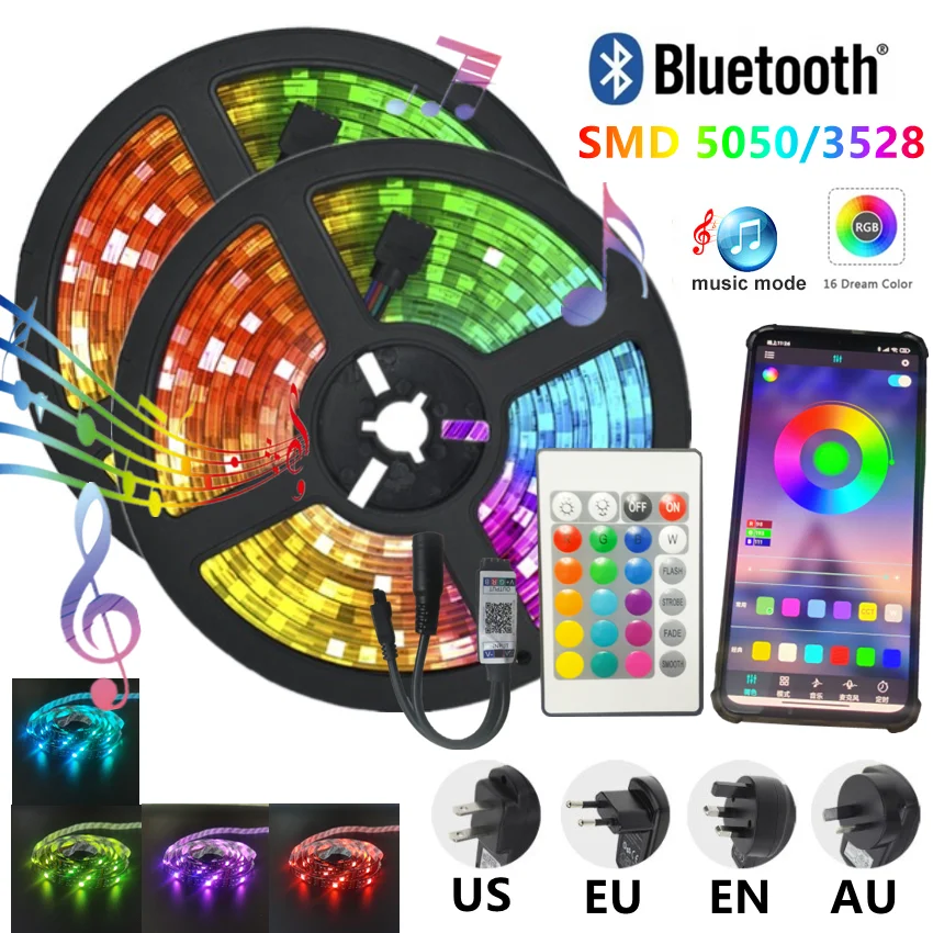 Bluetooth-LED-Strip-Lights-20M-RGB-5050-SMD-Flexible-Ribbon-Waterproof ...