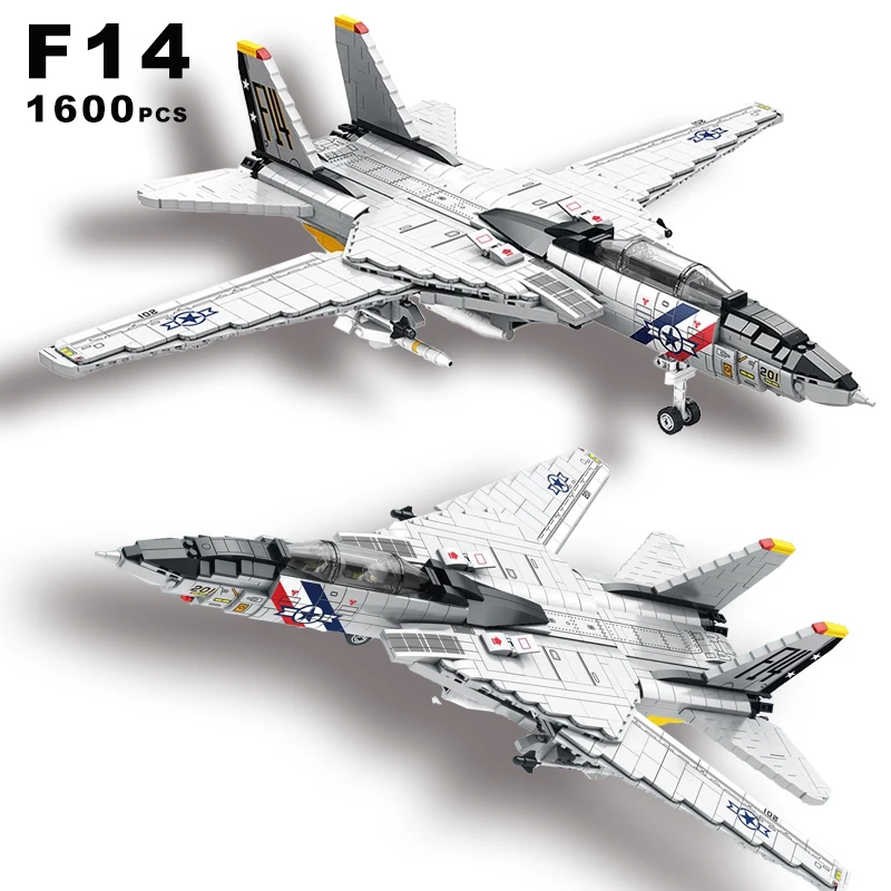 WW2-Airplane-Military-Weapon-Building-Blocks-US-F14-Third-Generation ...
