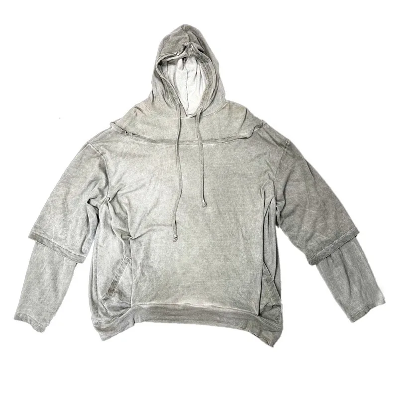 Waste-Soil-Style-Washed-Loose-Profile-Hoodies-Coat-Men-Distressed ...