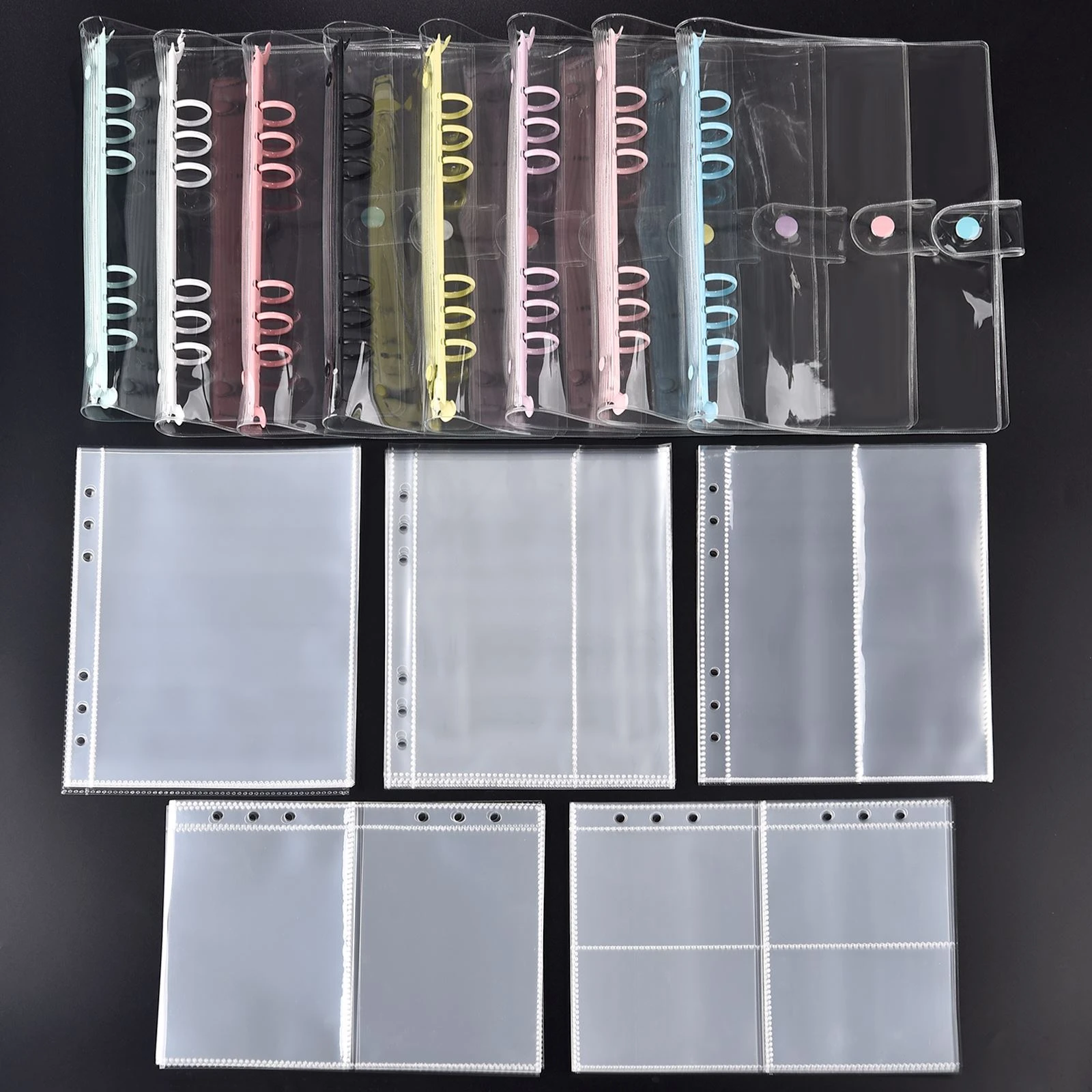 A5 Transparent 6 Hole Strap Storage Clip Storage Bag For Cutting Dies ...