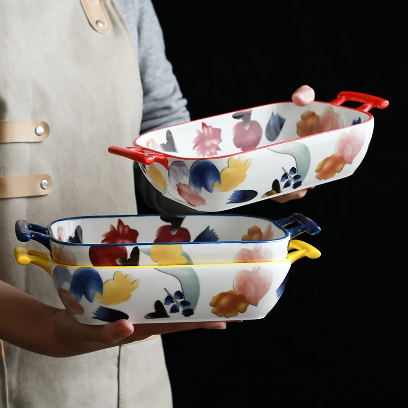 Baking-Plate-Microwave-Oven-Special-Household-Ceramic-Baking-Cheese ...