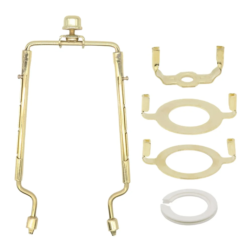 8 Inch Adjustable Lamp Shade Harp Kit with Multiple Adapter Bases and ...