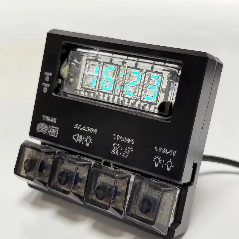 Retro Table Clock VFD Magnetic Attraction Desk Clock Multi-function ...